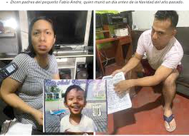 Hoy nuevamente habrá audiencia en el segundo juzgado civil en torno a la muerte del niño Fabio ...